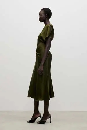 Victoria Beckham Bela Midi Dress - Green