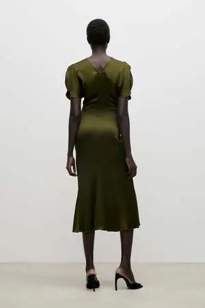 Victoria Beckham Bela Midi Dress - Green