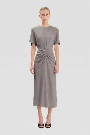 Victoria Beckham Bela Midi Dress - Grey