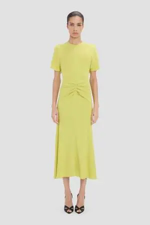 Victoria Beckham Victoria Beckham Bela Midi Dress Yellow