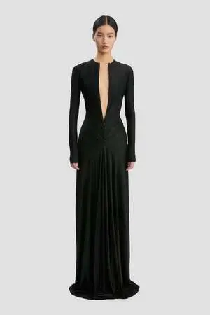Victoria Beckham Cut-out Gown - Black