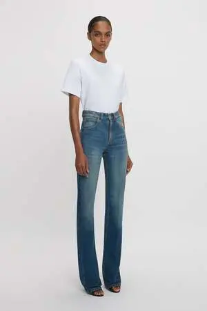 Victoria Beckham Julia Stretch Jean - Mid Blue