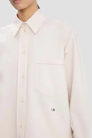 Victoria Beckham Long Sleeve Shirt With Cropped Hemline