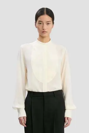 Victoria Beckham Bib Detail Shirt - Ivory
