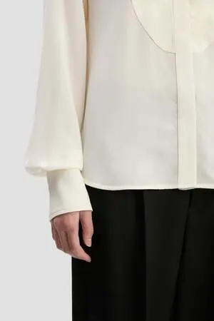 Victoria Beckham Bib Detail Silk Shirt