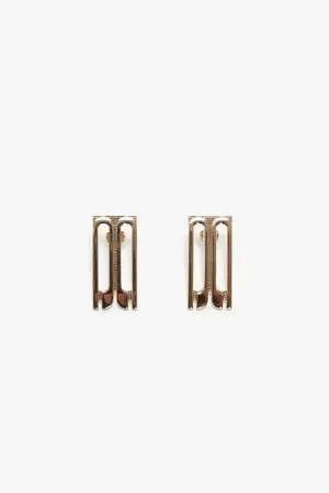 Victoria Beckham Victoria Beckham Dorian Stud Earrings In Gold-Plated Brass Gold