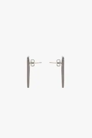 Victoria Beckham Dorian Stud Earrings In -plated Brass - Silver