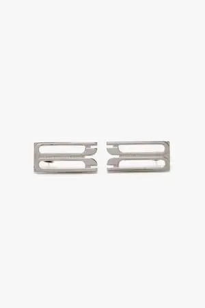Victoria Beckham Dorian Stud Earrings In -plated Brass - Silver