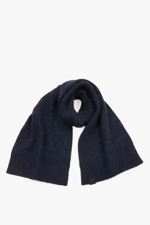 Victoria Beckham Alpaca Scarf - Navy