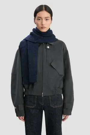Victoria Beckham Alpaca Scarf - Navy