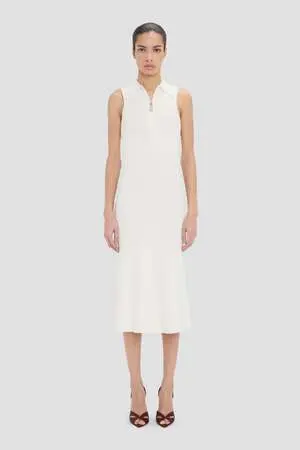 Victoria Beckham Mira Midi Dress - White