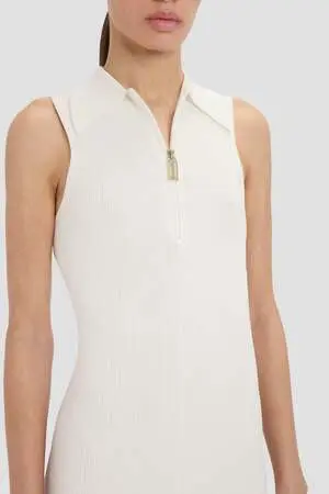 Victoria Beckham Mira Midi Dress - White