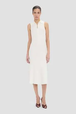 Victoria Beckham Mira Midi Dress - White