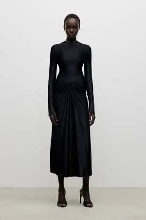 Victoria Beckham Frances Midi Dress - Black