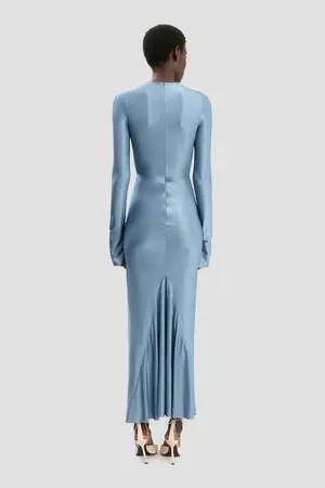 Victoria Beckham Frances Midi Dress - Stone