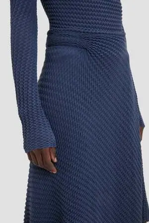Victoria Beckham Draped Knit Midi Skirt - Eclipse