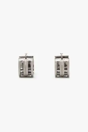 Victoria Beckham Dorian Hoop Earrings - Silver