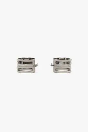 Victoria Beckham Dorian Hoop Earrings - Silver