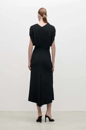 Victoria Beckham Edith Midi Dress - Black