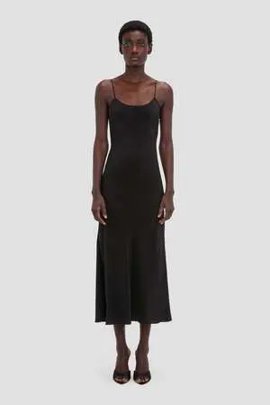 Victoria Beckham Cami Midi Dress - Black