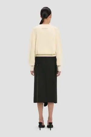 Victoria Beckham Cable Pocket Cardigan - Ivory