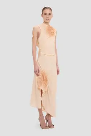 Victoria Beckham Smocked Maxi Dress