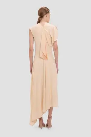 Victoria Beckham Smocked Maxi Dress