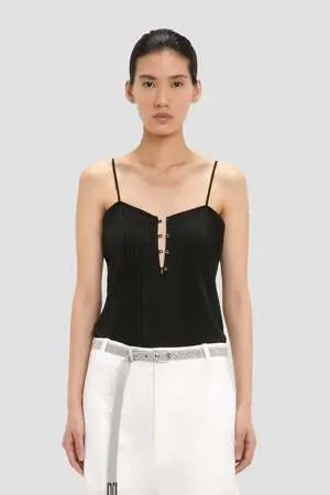 Victoria Beckham Rouleaux Cami Top - Black