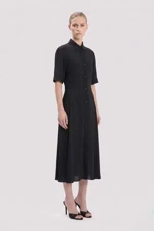 Victoria Beckham Panel Midi Dress - Black