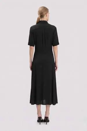 Victoria Beckham Panel Midi Dress - Black