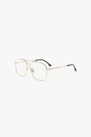 Victoria Beckham Fine Double Bridge Optical Eyeglasses - Gold