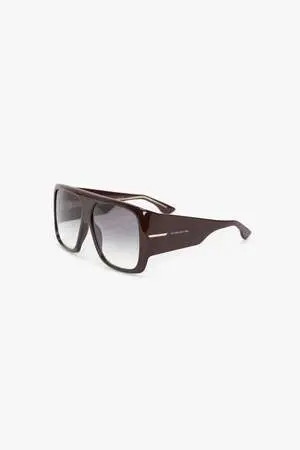 Victoria Beckham Oversized Soft Square Acetate Frame - Burgundy