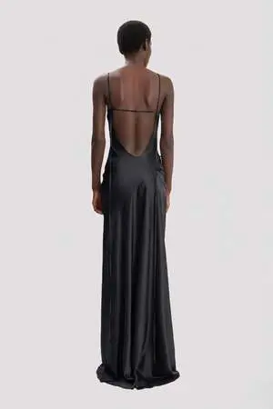 Victoria Beckham Cami Floor-length Dress - Black