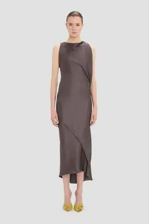 Victoria Beckham Kyra Midi Dress - Grey
