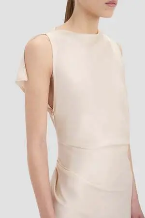 Victoria Beckham Kyra Midi Dress - Ivory