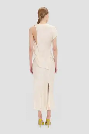 Victoria Beckham Kyra Midi Dress - Ivory