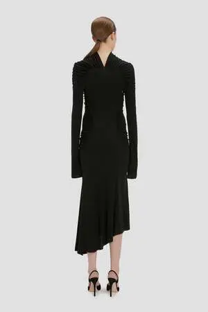Victoria Beckham High Neck Midi Dress