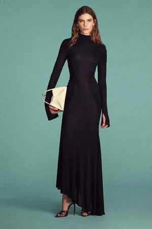 Victoria Beckham High Neck Midi Dress