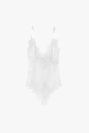 Victoria Beckham Lace Bodysuit - Ivory