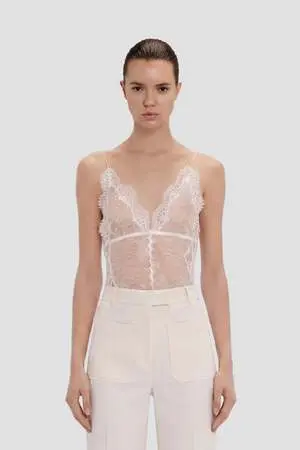 Victoria Beckham Lace Bodysuit - Ivory