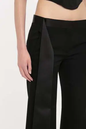 Victoria Beckham Satin Waistband Trouser