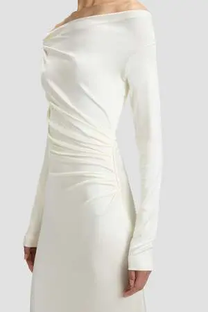Victoria Beckham Off-shoulder Gown With Draped Detail
