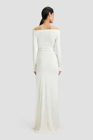 Victoria Beckham Off-shoulder Gown With Draped Detail