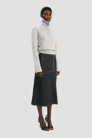 Victoria Beckham Midi Skirt With Panel Detailing