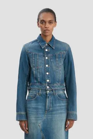Victoria Beckham Denim Jacket - Mid Blue Wash