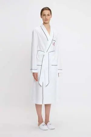 Victoria Beckham Piping Detail Pyjama Robe