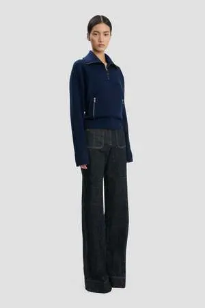 Victoria Beckham Half-zip Milano Jumper