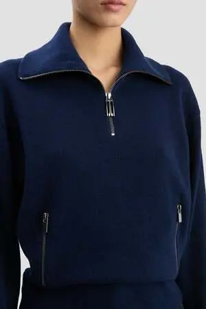 Victoria Beckham Half-zip Milano Jumper
