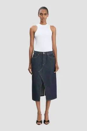Victoria Beckham Kick Pocket Denim Skirt - Light Rinse