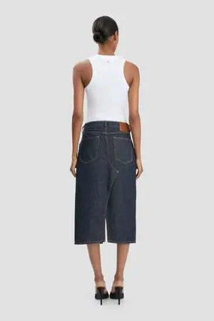 Victoria Beckham Kick Pocket Denim Skirt